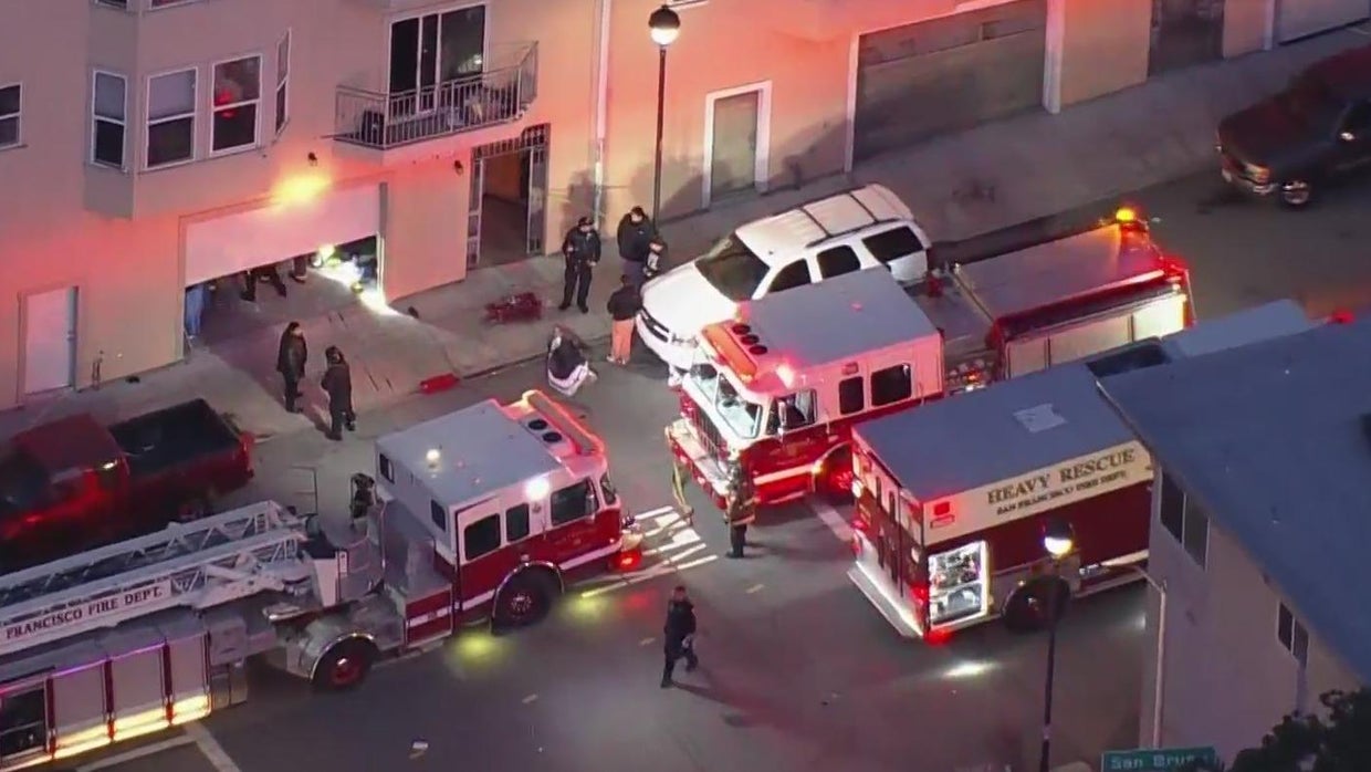 Crash sends car into home in San Francisco; 3 people hurt - CBS San ...