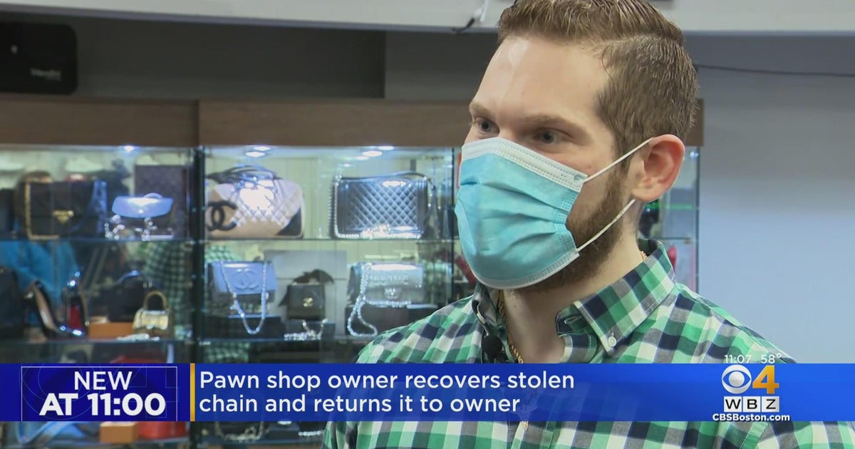 Pawn shop owner recovers stolen chain, returns it to owner - CBS Boston
