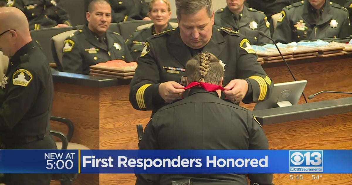 First responders honored for North Highlands fire, hostage situation - CBS Sacramento