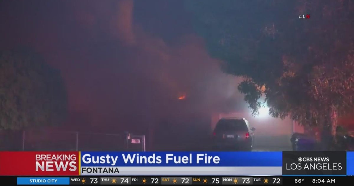 Fierce winds blast through Southern California, fueling Fontana house ...