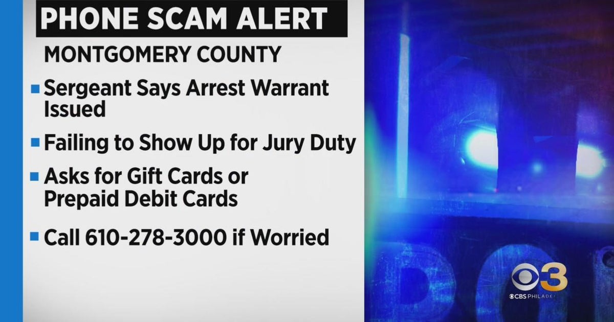 Montgomery County police warning about phone scam - CBS Philadelphia