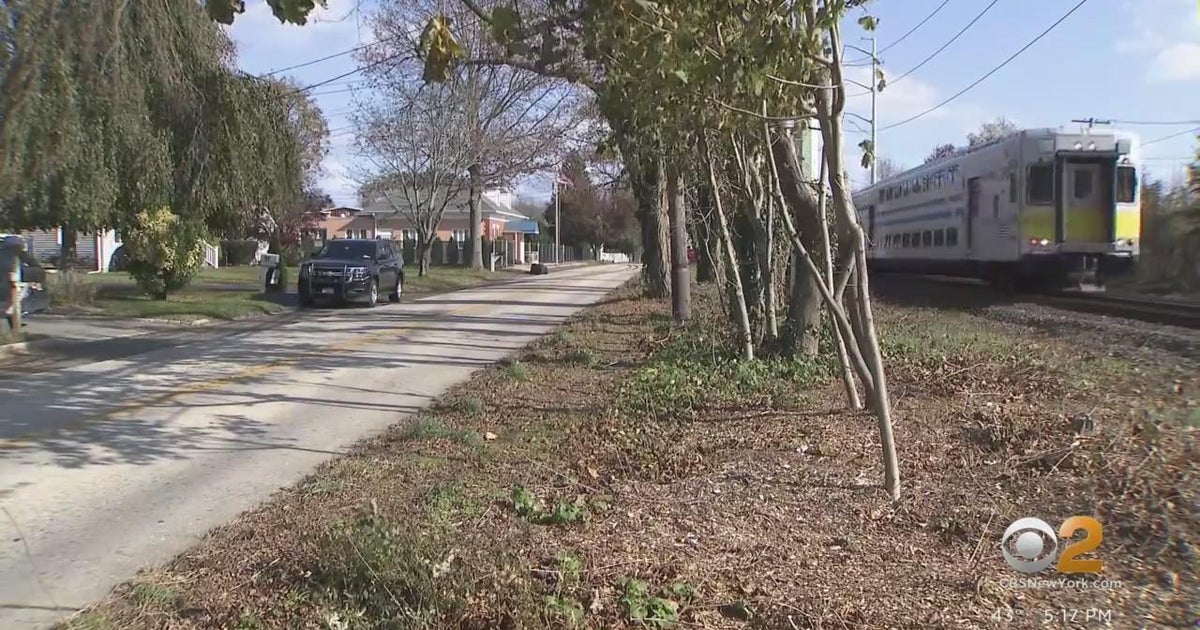 Neighbors upset by sudden removal of trees near LIRR tracks - CBS New York