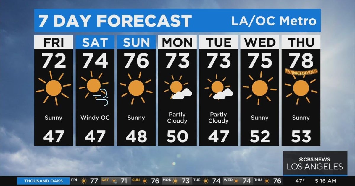 Alex Biston's Weather Forecast (Nov. 18) - CBS Los Angeles