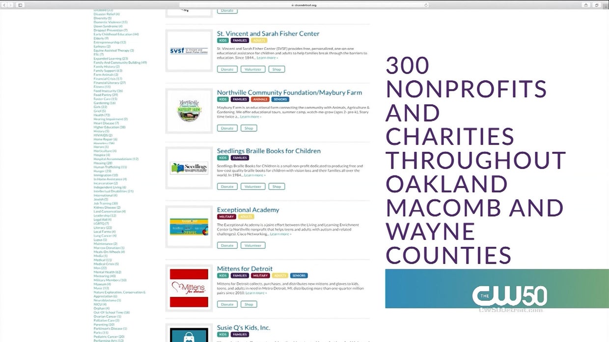 SHARE Detroit connects you to non-profits - CBS Detroit