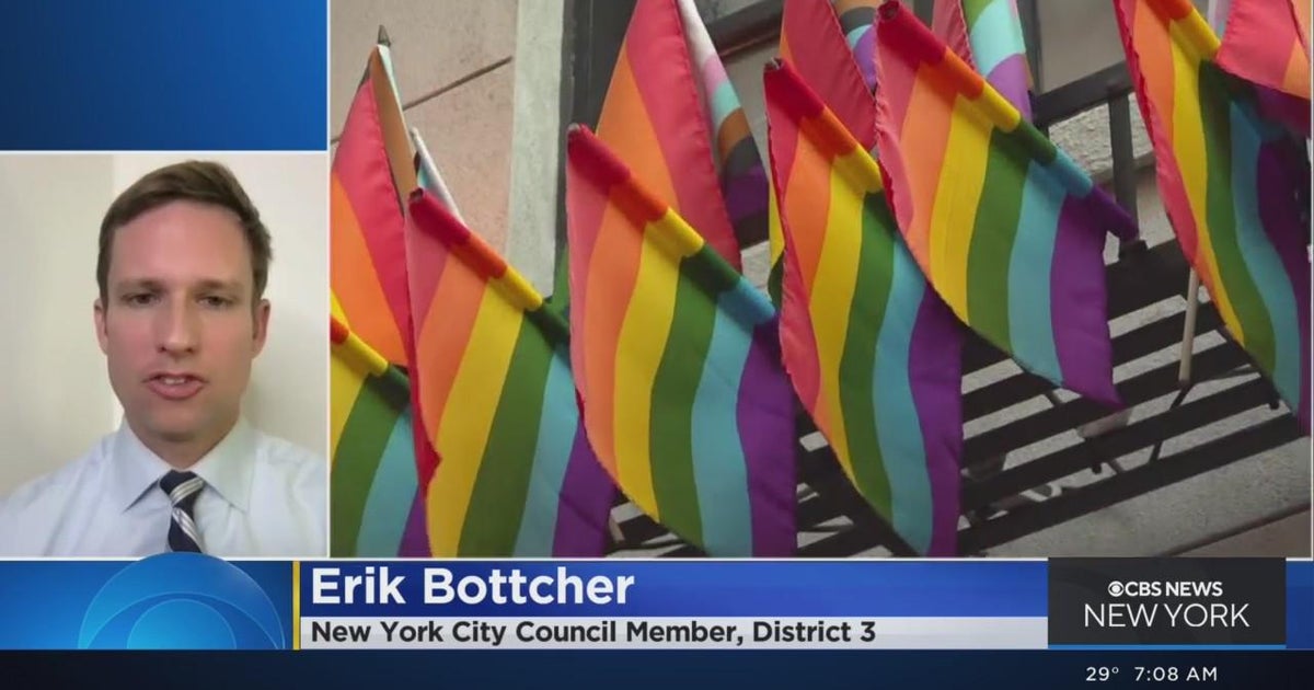 Councilman Erik Bottcher speaks out against LGBTQ violence - CBS New York
