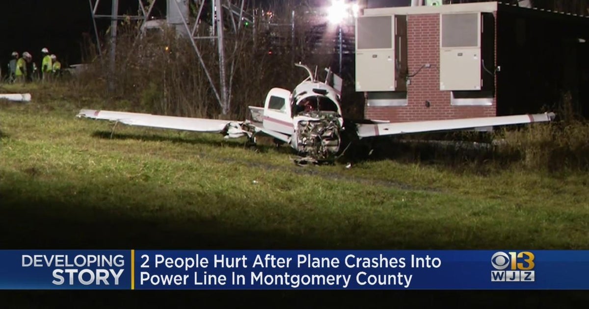 2 hospitalized after plane crashes into power line in Gaithersburg ...