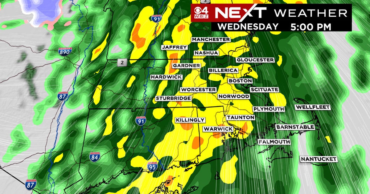 Torrential downpours and gusty winds - CBS Boston