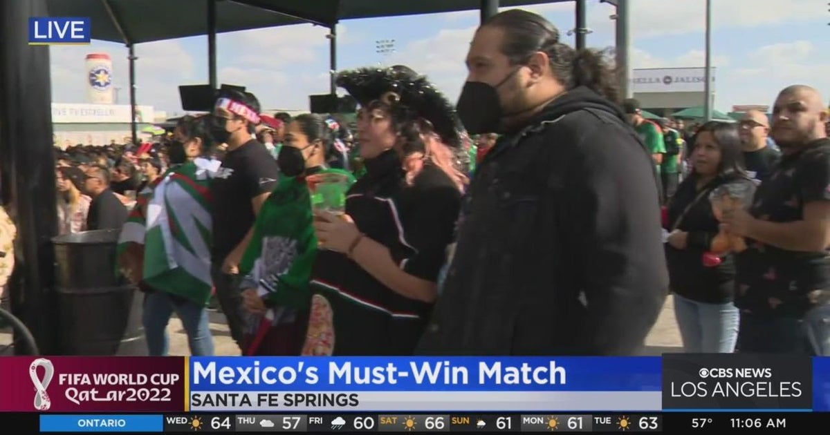 Team Mexico fans pack Santa Fe Springs Swap Meet watch party - CBS Los ...