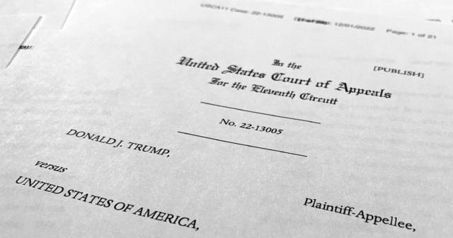 Appeals Court Blocks Special Masters Review Of Trump Documents Cbs News