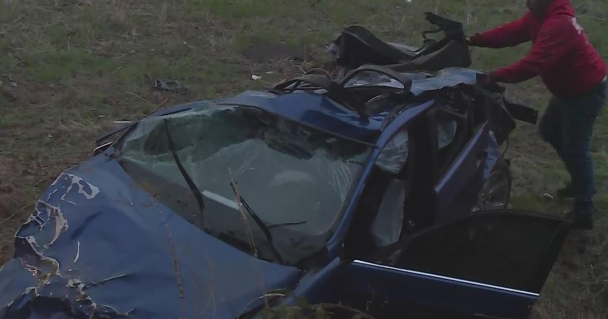 Rocklin man, 3-year-old suffer major injuries in rollover crash - CBS ...