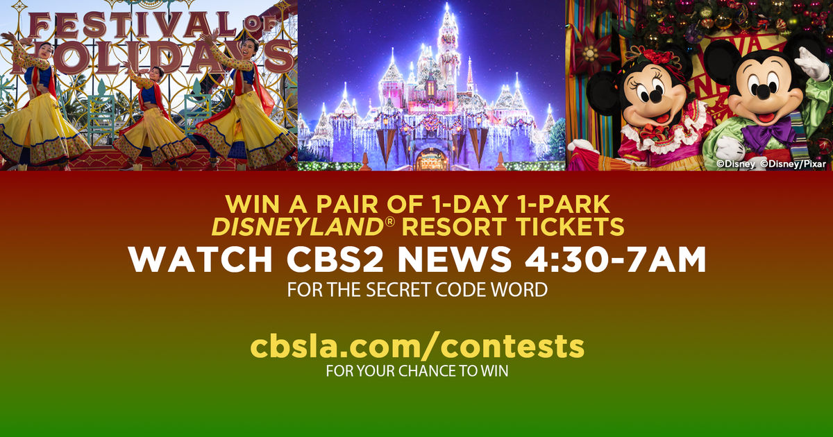 CBS2 is giving away a pair of 1-day 1-park DISNEYLAND® Resort Tickets ...