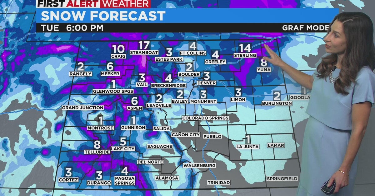 Colorado Weather: snow and cold arrive early this week - CBS Colorado
