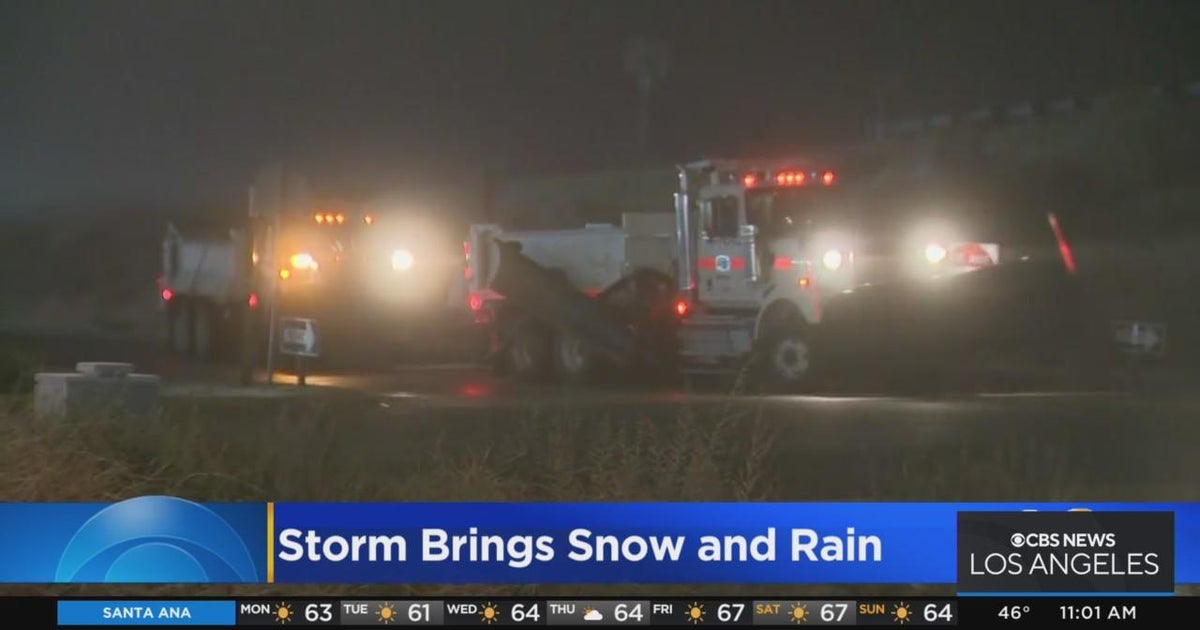 Storm brings snow and rain - CBS Los Angeles