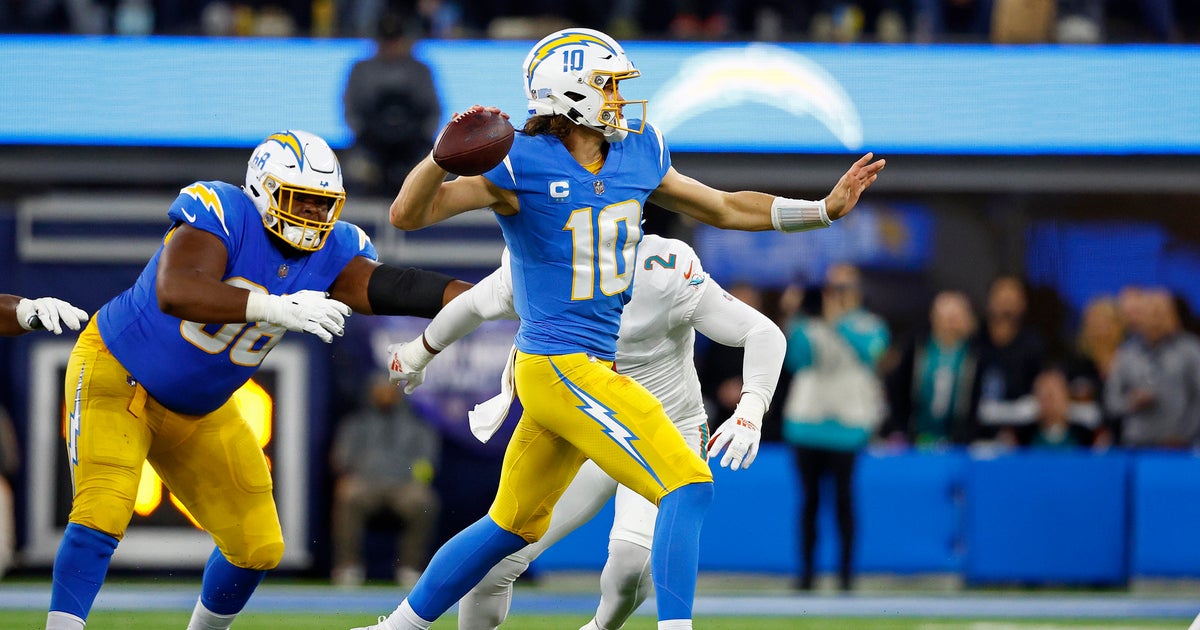 Herbert, short-handed defense lead Chargers past Fins 23-17 - CBS Los ...