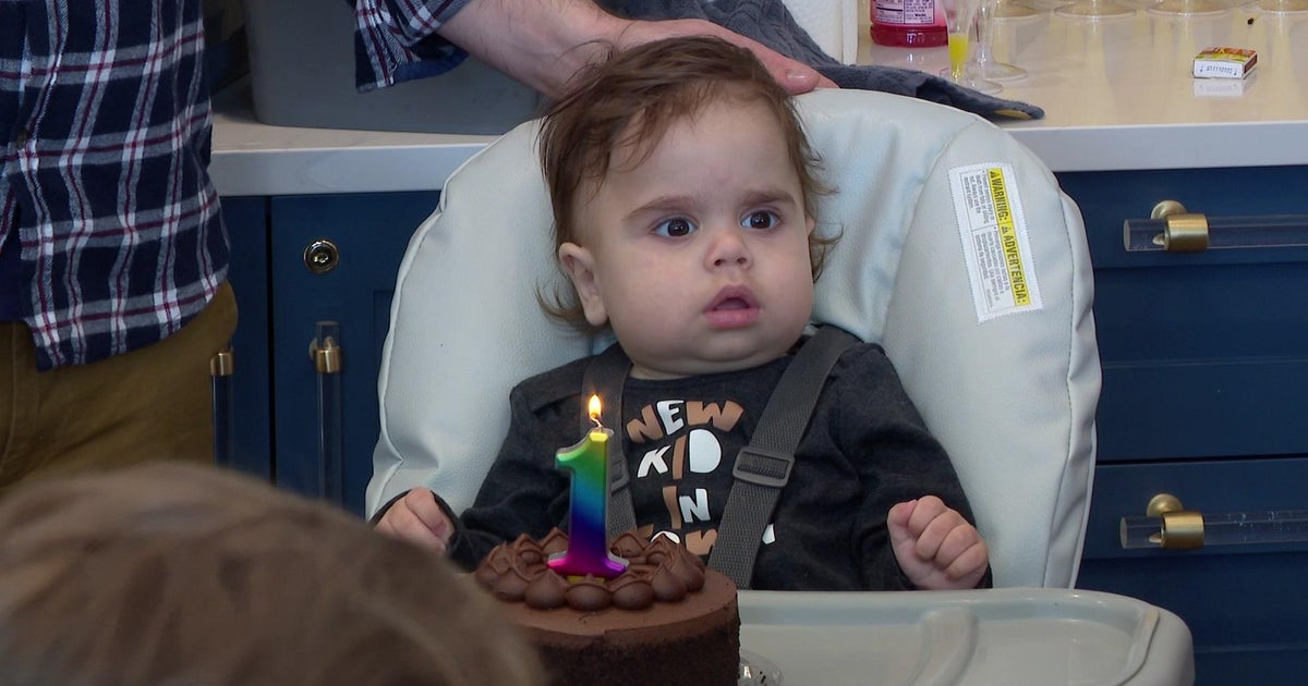 "Super Tom" celebrates his first birthday after life-saving heart ...