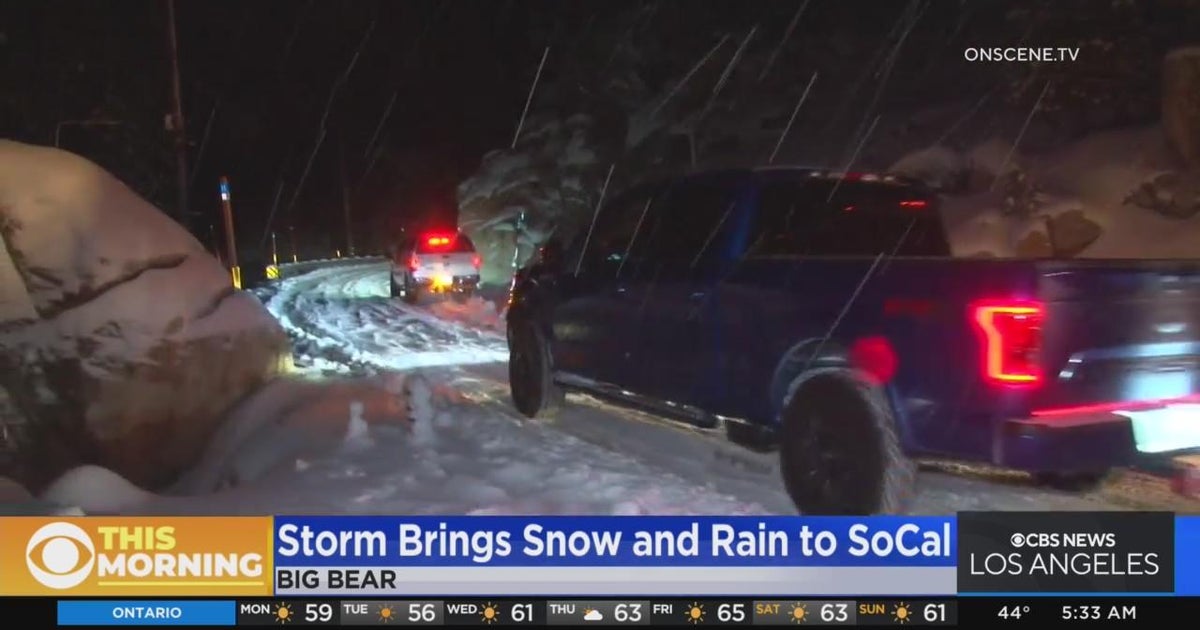 Storm brings snow and rain to Southern California - CBS Los Angeles