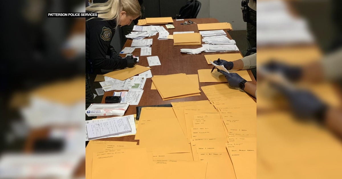 Large stash of stolen mail seized by authorities in Patterson - CBS ...