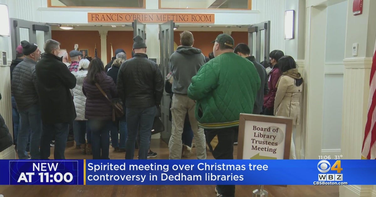 Spirited meeting held in Dedham over library Christmas tree controversy ...