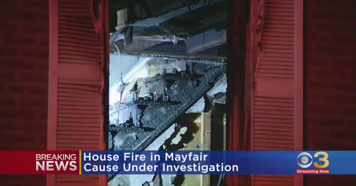 House left charred in Mayfair, Philadelphia after fire - CBS Philadelphia