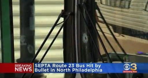 SEPTA Route 23 bus hit by bullet in North Philadelphia - CBS Philadelphia