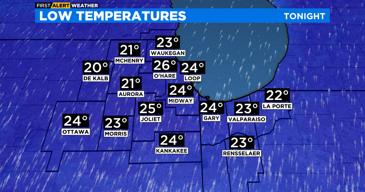 Chicago First Alert Weather: Not as cold Tuesday night - CBS Chicago
