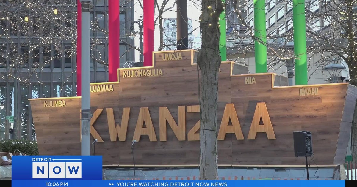 World's largest Kinara on display at Campus Martius during Kwanzaa ...