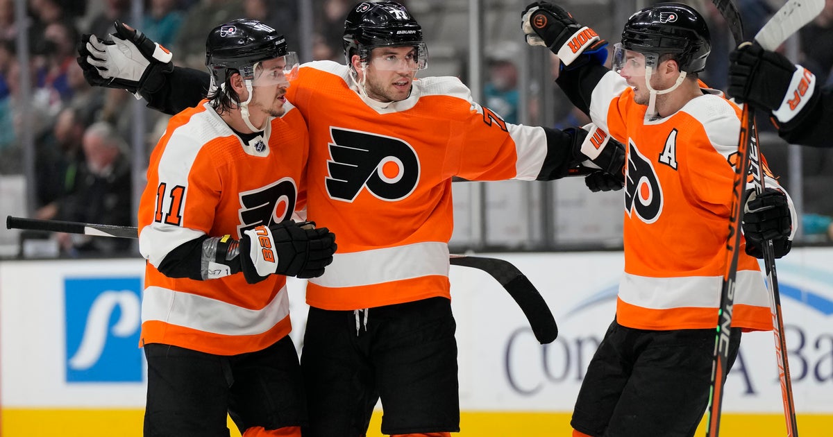 Flyers complete rally in San Jose, beat Sharks in OT 4-3 - CBS Philadelphia