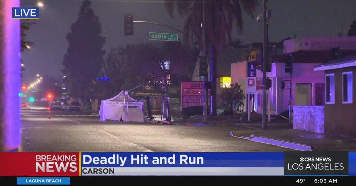 One person killed in Carson hit-and-run crash - CBS Los Angeles