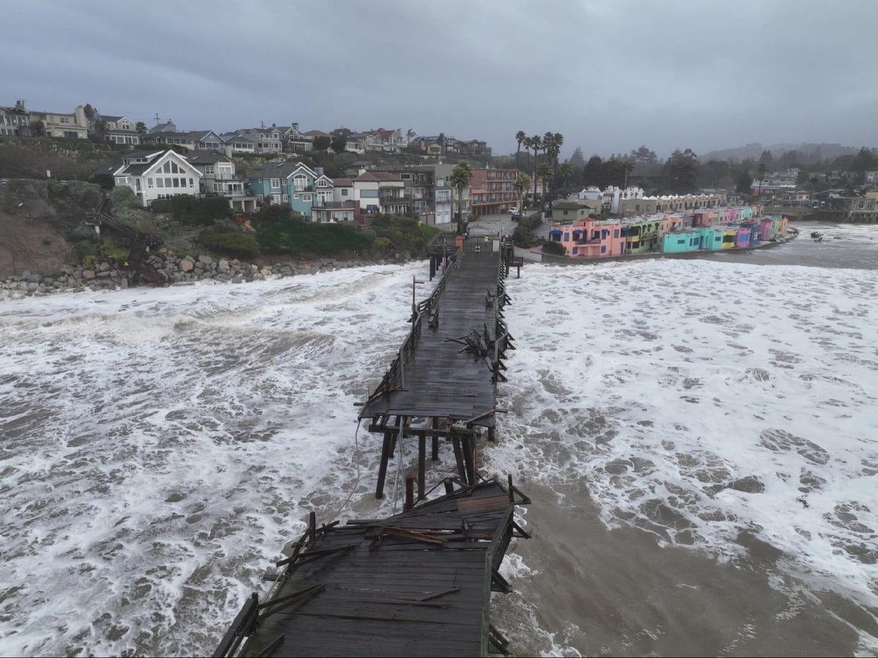 Santa Cruz reeling from bomb cyclone as piers are broken, wharf is ...
