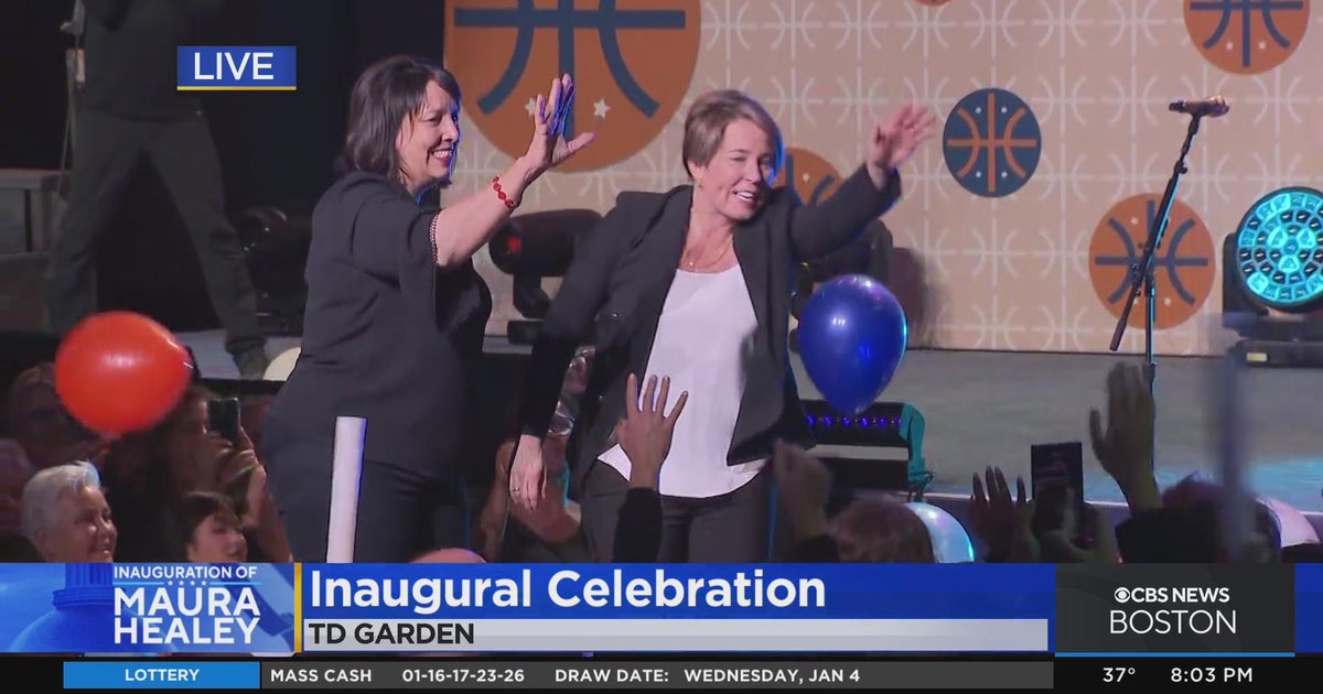 Gov. Maura Healey celebrates at inauguration party - CBS Boston