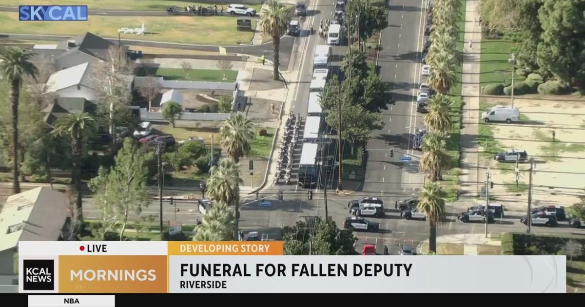 Funeral held for fallen deputy in Riverside - CBS Los Angeles