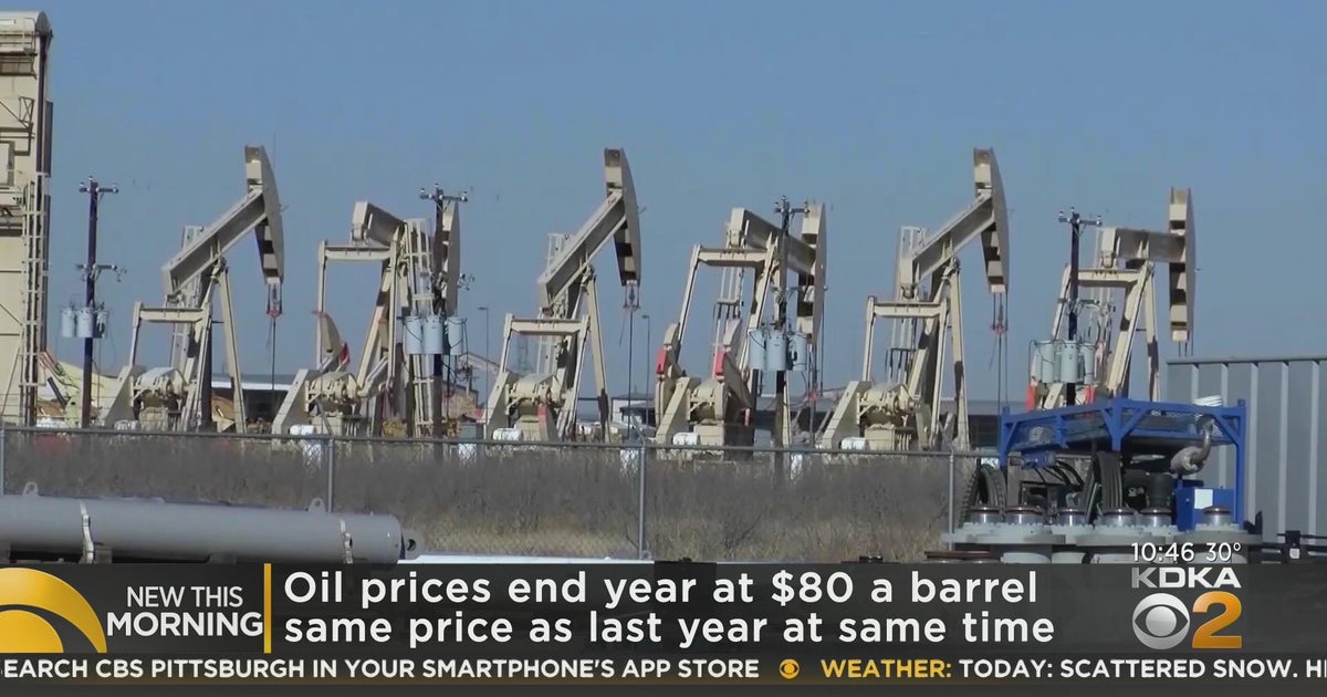 Oil prices end 2022 at $80 a barrel - CBS Pittsburgh