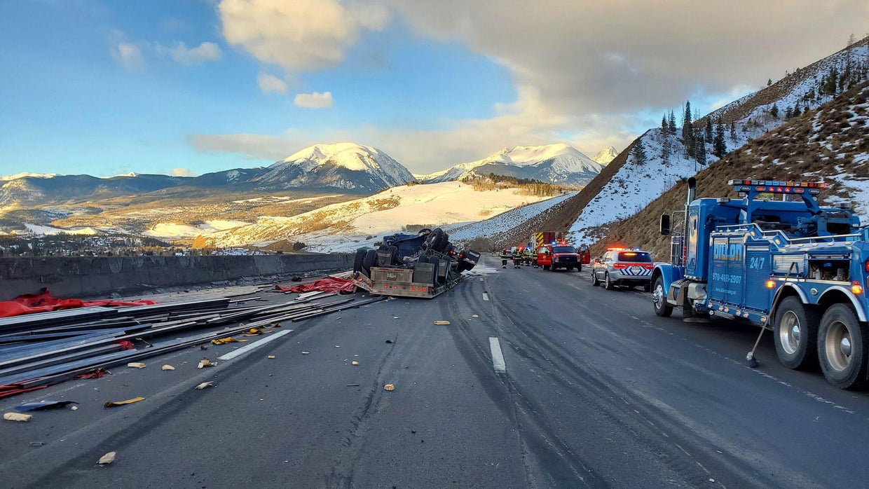 Westbound I-70 reopens after semi crash - CBS Colorado