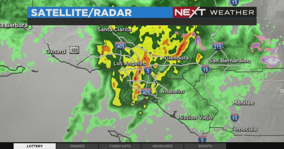 Tracking the rain cells passing through the Southland - CBS Los Angeles