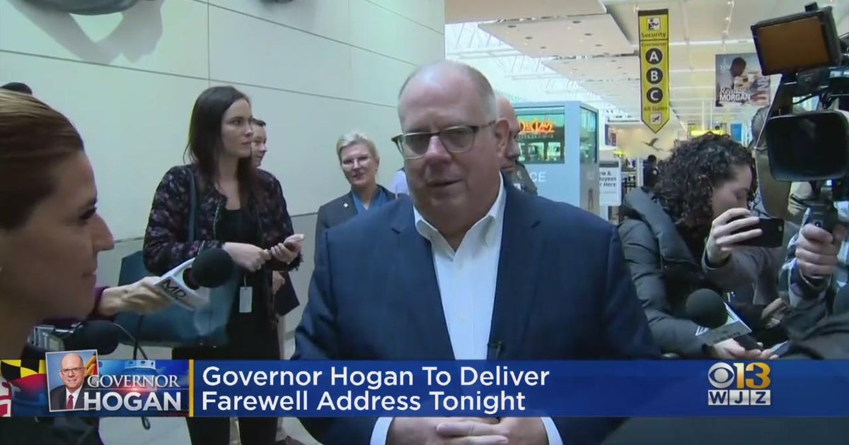 Gov. Hogan to deliver farewell address tonight - CBS Baltimore