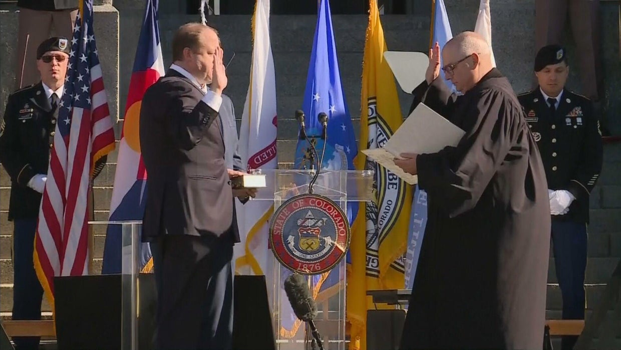 Gov. Jared Polis is sworn in for his second term - CBS Colorado
