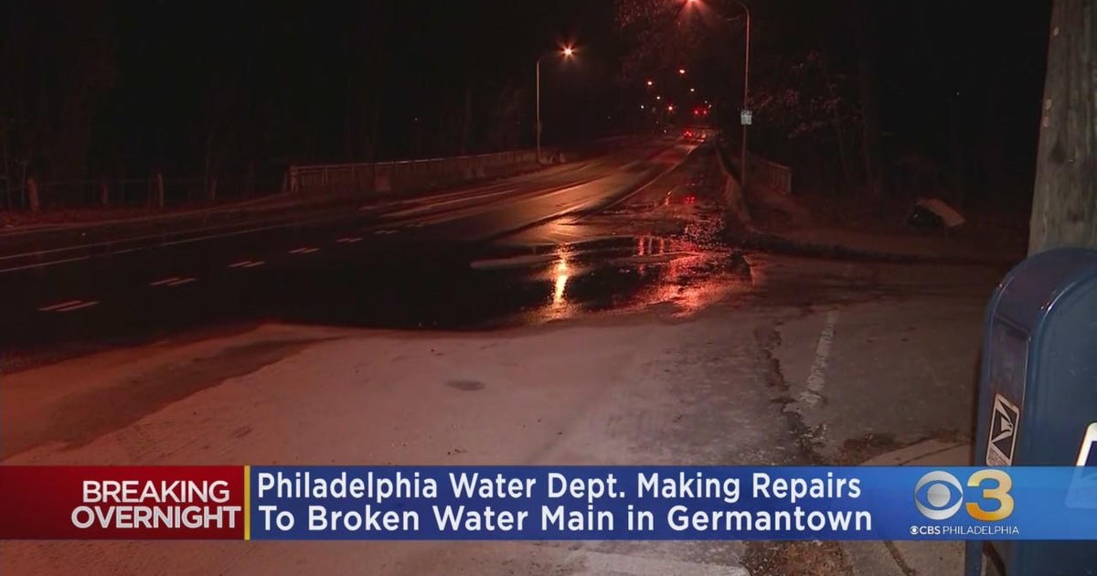 Philadelphia Water Department fixing water main break in Germantown ...