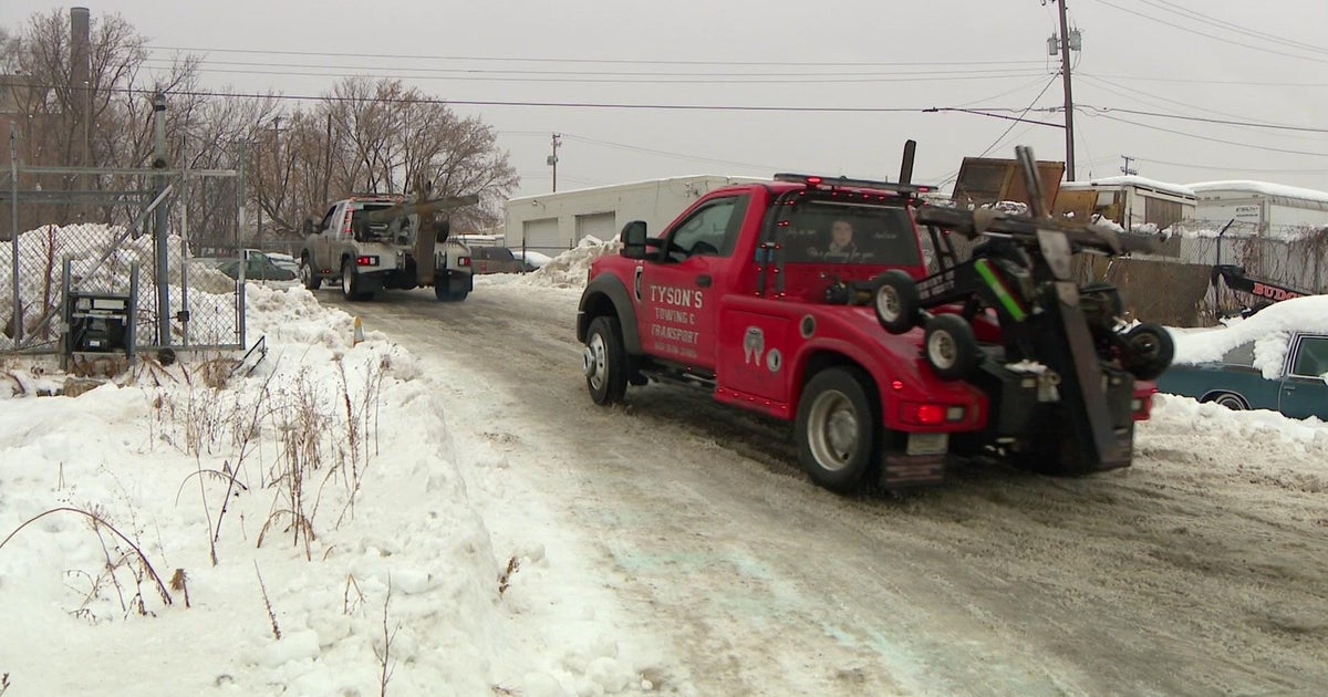 Record snow, recent ice add to already chaotic towing season - CBS ...