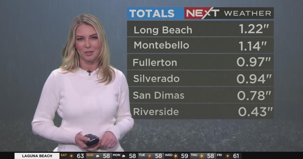 Rainfall totals throughout SoCal - CBS Los Angeles Rainfall totals throughout SoCal - CBS Los Angeles