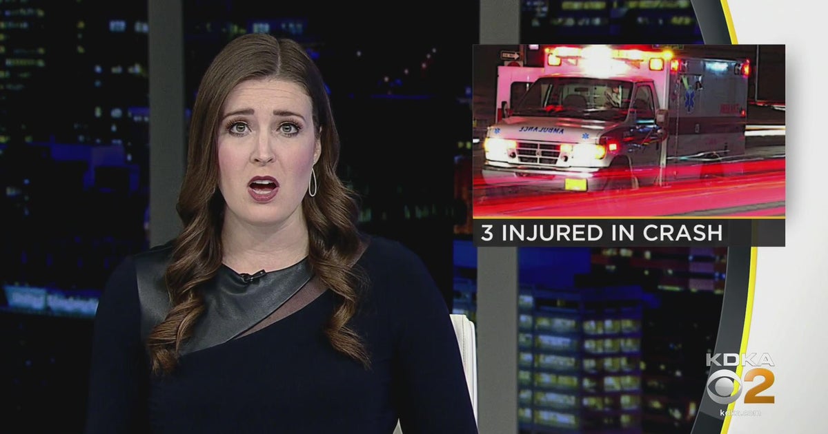 Three people injured in Churchill crash - CBS Pittsburgh