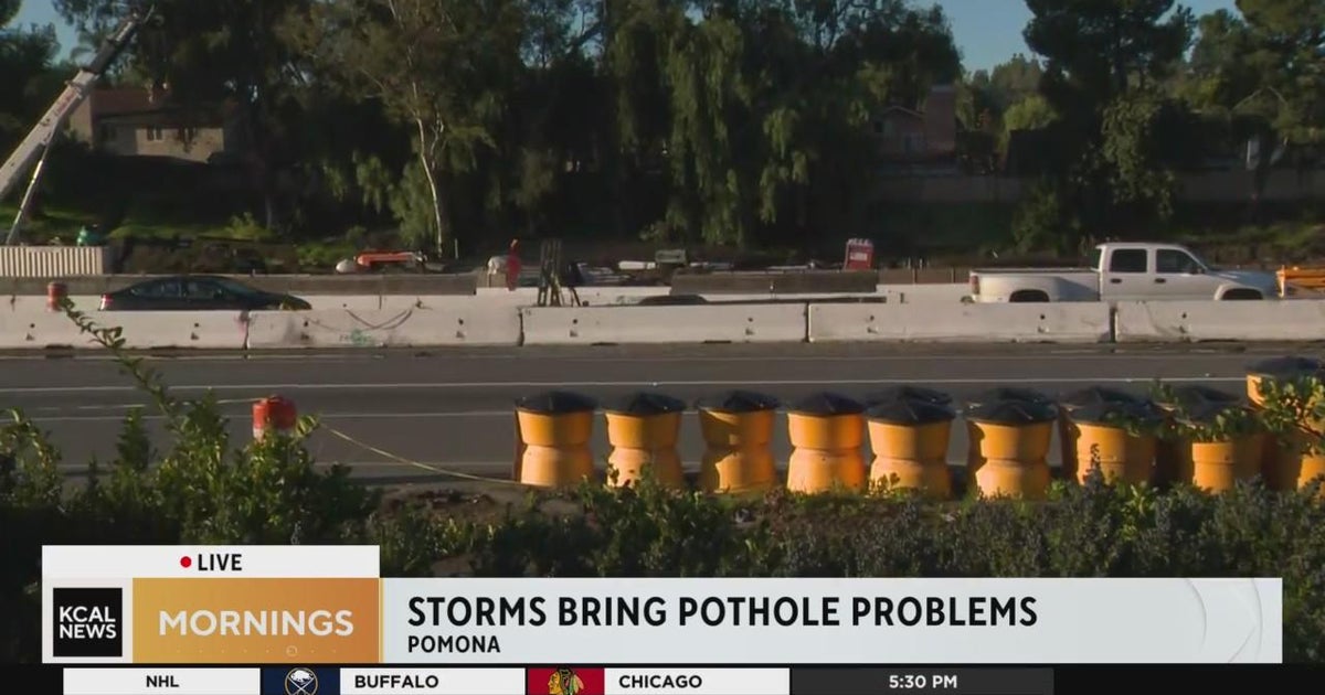 Storms bring pothole problems to LA highway - CBS Los Angeles