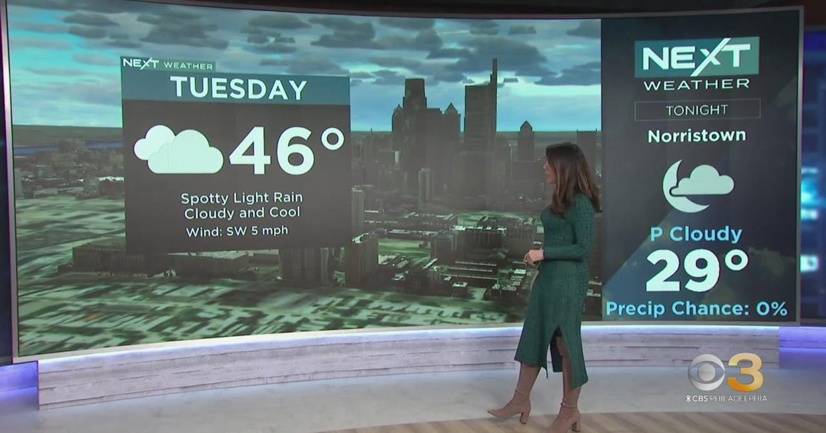 NEXT Weather: Spotty light rain showers - CBS Philadelphia