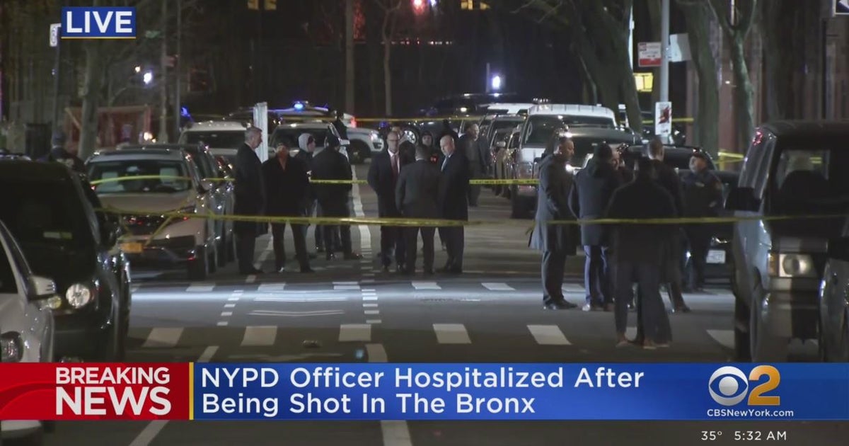 NYPD officer shot overnight in the Bronx - CBS New York