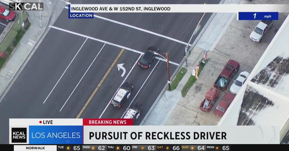 Pursuit of reckless driver - CBS Los Angeles