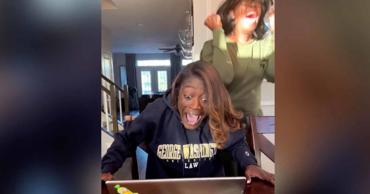 Family has ecstatic reaction to bar exam results - CBS News