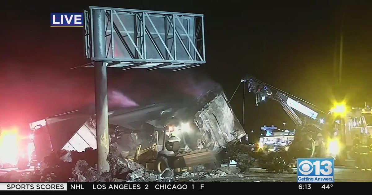 Traffic severely backed up on I-5 near SMF after big rig crash - CBS ...