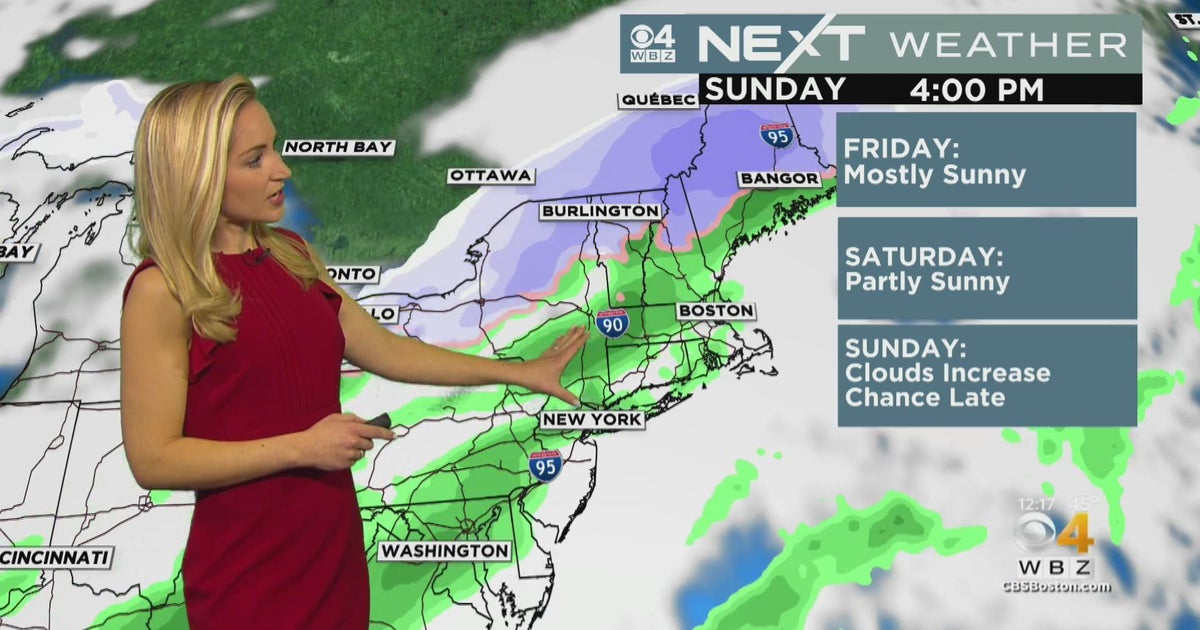 Next Weather: WBZ midday forecast for January 26 - CBS Boston