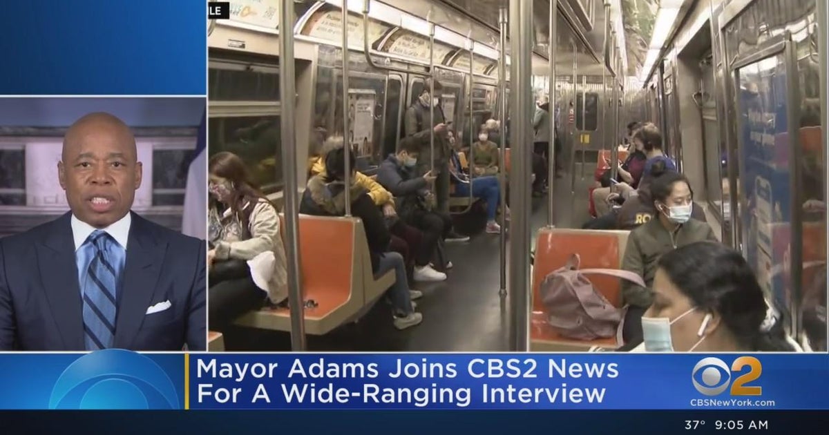 Adams teases subway safety plan in CBS2 interview - CBS New York