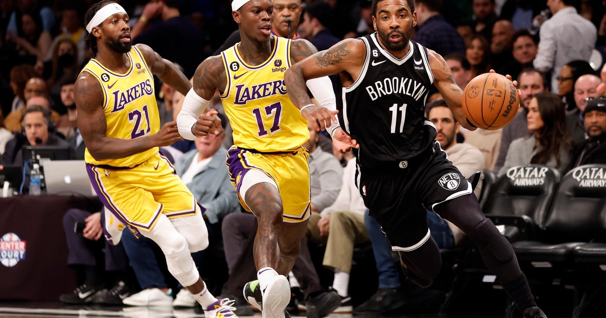 Kyrie Irving, Nets pull away from LeBron-less Lakers - CBS New York