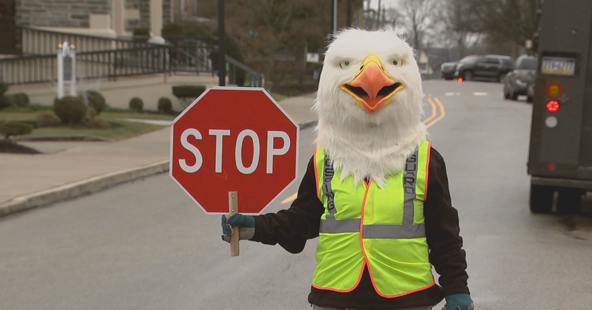 Local crossing guard spreading Eagles Super Bowl LVII spirit - CBS ...